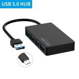 High-Speed 4-Port USB 3.0 Hub, Desktop Multi Splitter for PC & Laptop, Computer Extender with ...