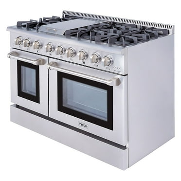 Thor Kitchen Free Standing 48 Inch 6 Burner Gas Range Double Oven ...