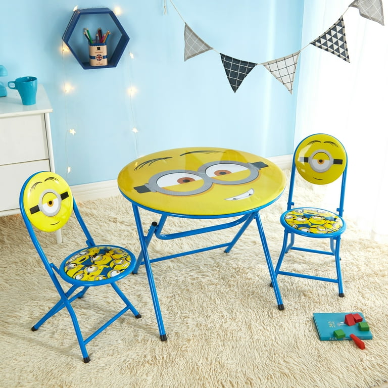 Kids Round Folding Table And Chairs