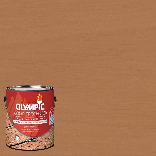 Olympic Wood Protector Solid Color Exterior Waterproofing Wood Stain ...