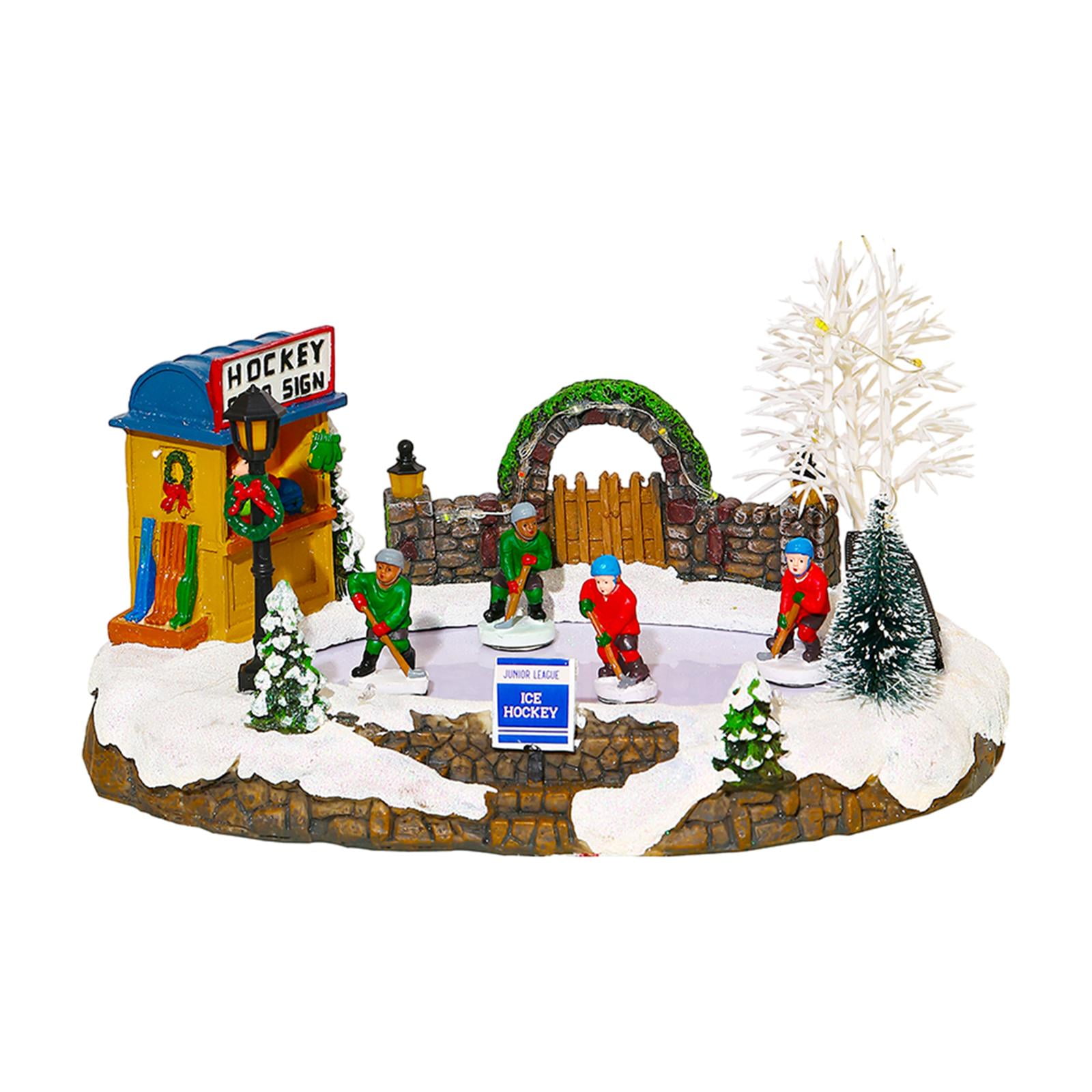 Click here for Luzkey Xmas Village Tabletop Hockey Christmas Led... prices