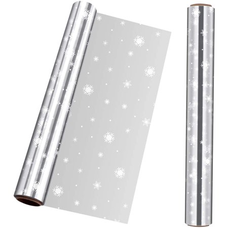 Cellophane Wrap with Snowflake Pattern - Cellophane Wrap Roll - Gift Basket Wrap - Clear ...