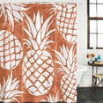 66x72 Inch Shower Curtains for Bathroom, Burnt Orange Pineapple Fabric ...