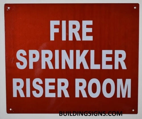 FIRE SPRINKLER RISER ROOM SIGN (10X12,RED,ALUMINUM) -ref16822 - Walmart.com