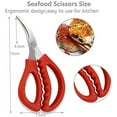 LIHUIGMCC 2 Pack Seafood Scissors Stainless Steel Fish Crab Shrimp ...