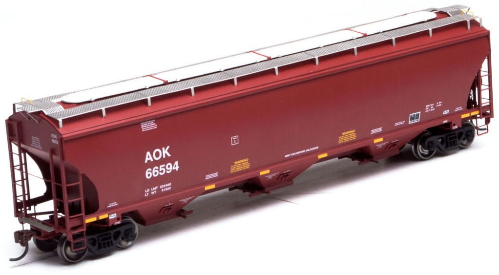 Athearn HO Scale Trinity 3-Bay Covered Hopper Car Arkansas-Oklahoma/AOK ...