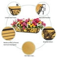 24 Inch - 4 Pack Black Window Boxes Planter with Adjustable Brackets ...