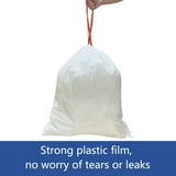 HygiCare 13 Gallon Drawstring Trash Bags Tall Kitchen Leakproof Super ...