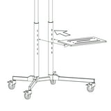 onn. Rolling TV Stand for 32" to 70" TV's, up to 15° Tilting - Walmart.com