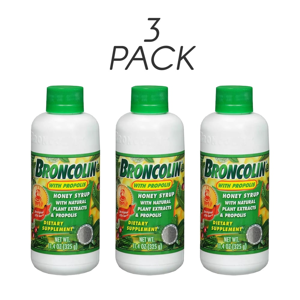 Broncolin Honey Based Dietary Supplement. Cold, Cough, and Flu Relief ...