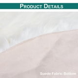 Rosnek Faux Fur Rug, Fluffy Shaggy Area Rug Ultra Soft Sheepskin Oval ...