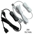 USB Extension Cable 2m USB Male to Female Cable with for Data Transfer ...