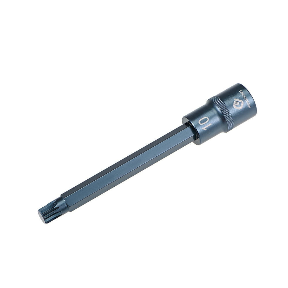 Uxcell 1/2-Inch Square Drive x M10 Metric Spline Bit Socket, 5.5 Inch ...