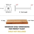 4-Pack 6 Inch Hidden Floating Shelf Bracket, Heavy Duty Blind Shelf ...