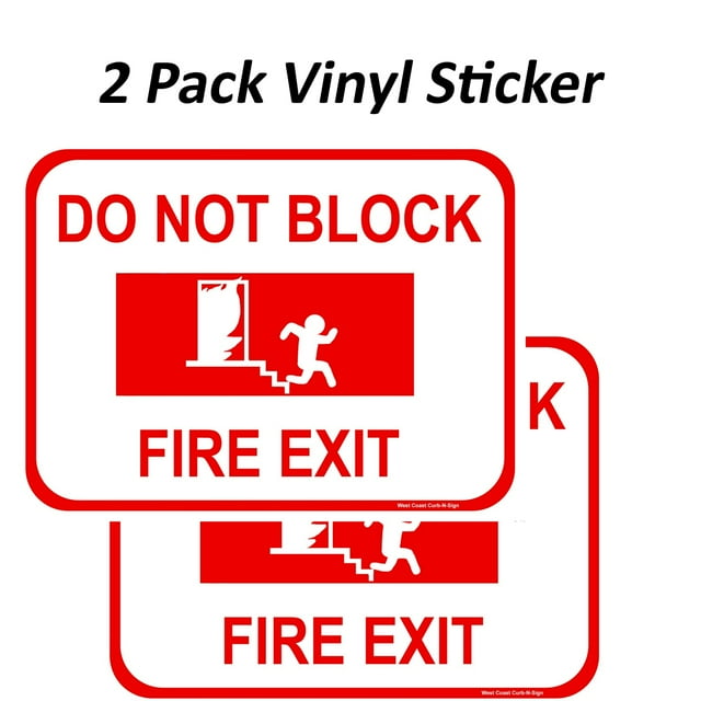 2 Pack Do Not Block Stickers for Office, Home, Property, Weatherproof ...