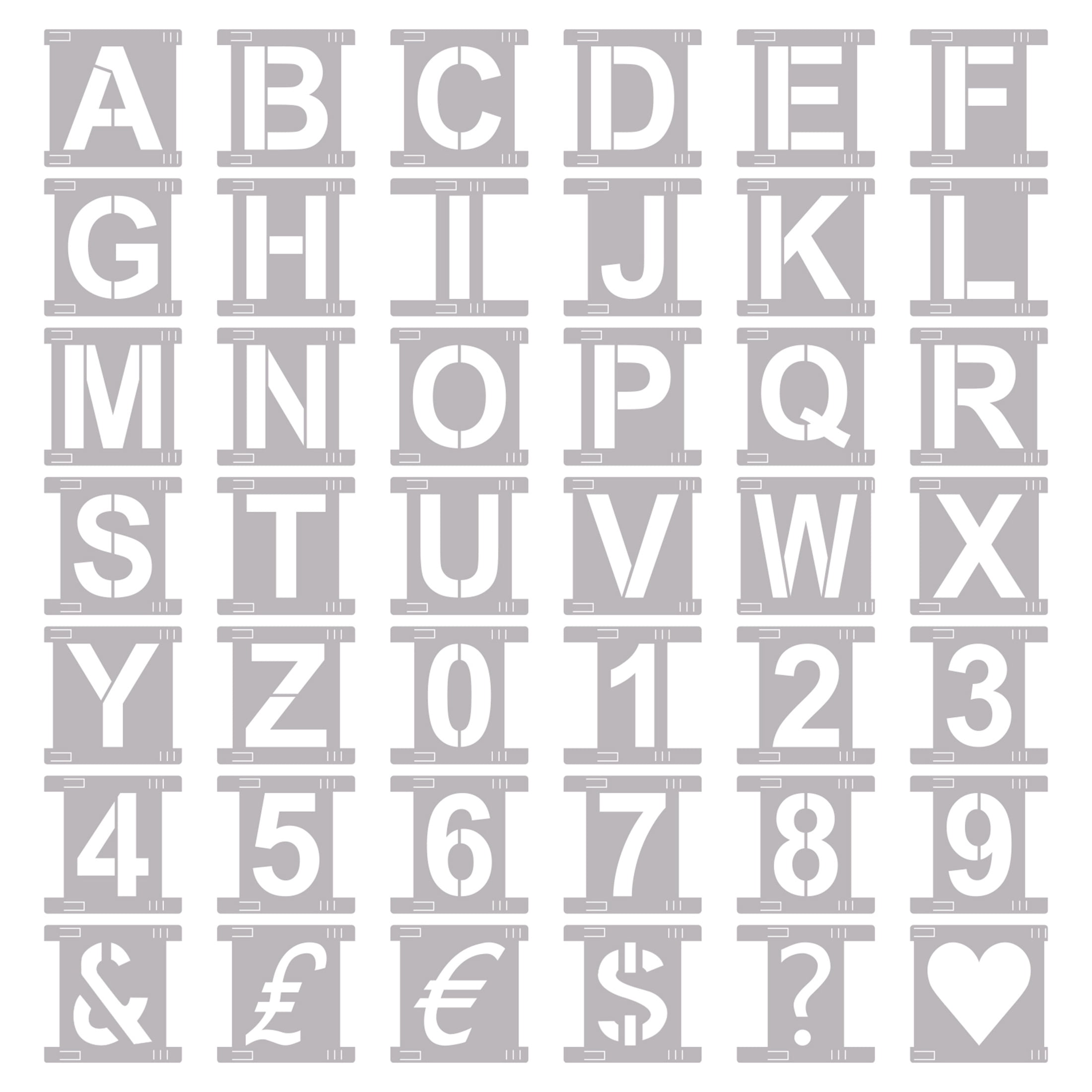 Briartw Letter Stencils Symbol Numbers Craft Stencils 3 Size Height ...
