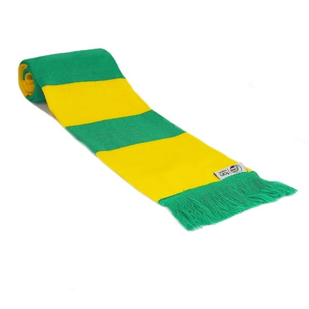 Retro Football Bar Scarf In Norwich City Colours Yellow Green | Walmart ...