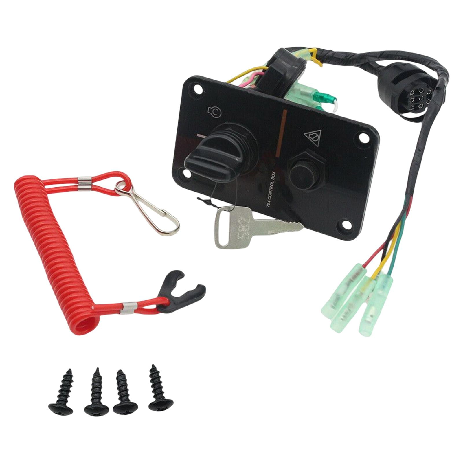Outboard Single Engine Key Switch Panel, 704-82570-08-00 704-82570-12 ...