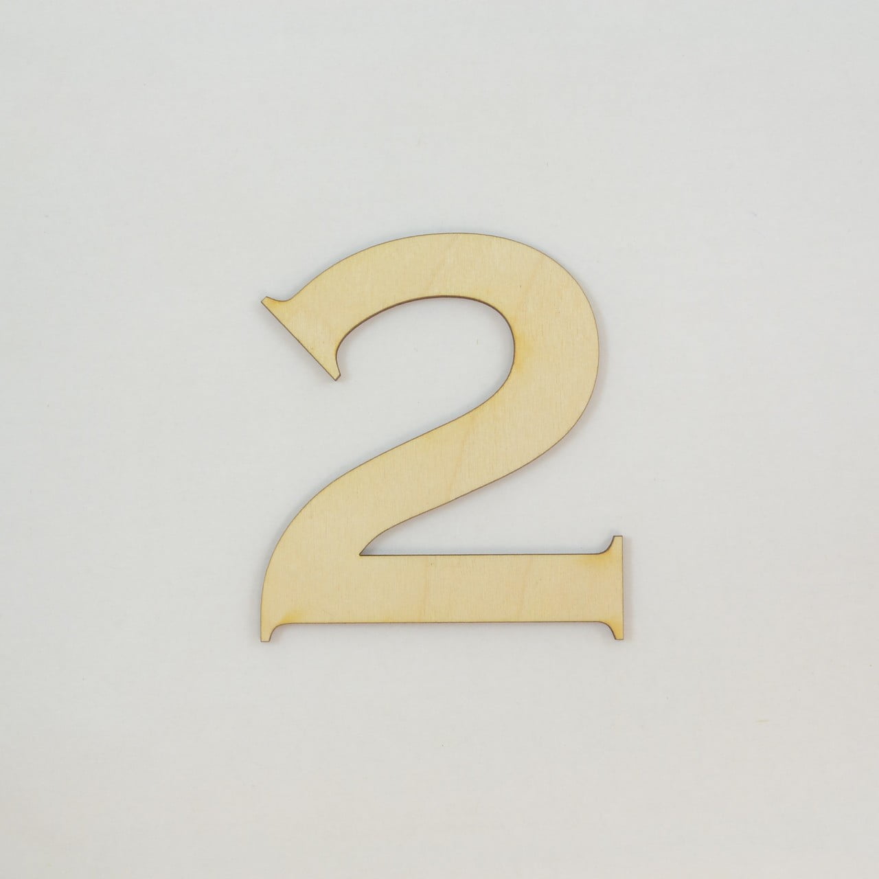 1 Pc, 8 Inch X 1/8 Inch Wood Numbers 2 In The Copperplate Gothic Bold ...