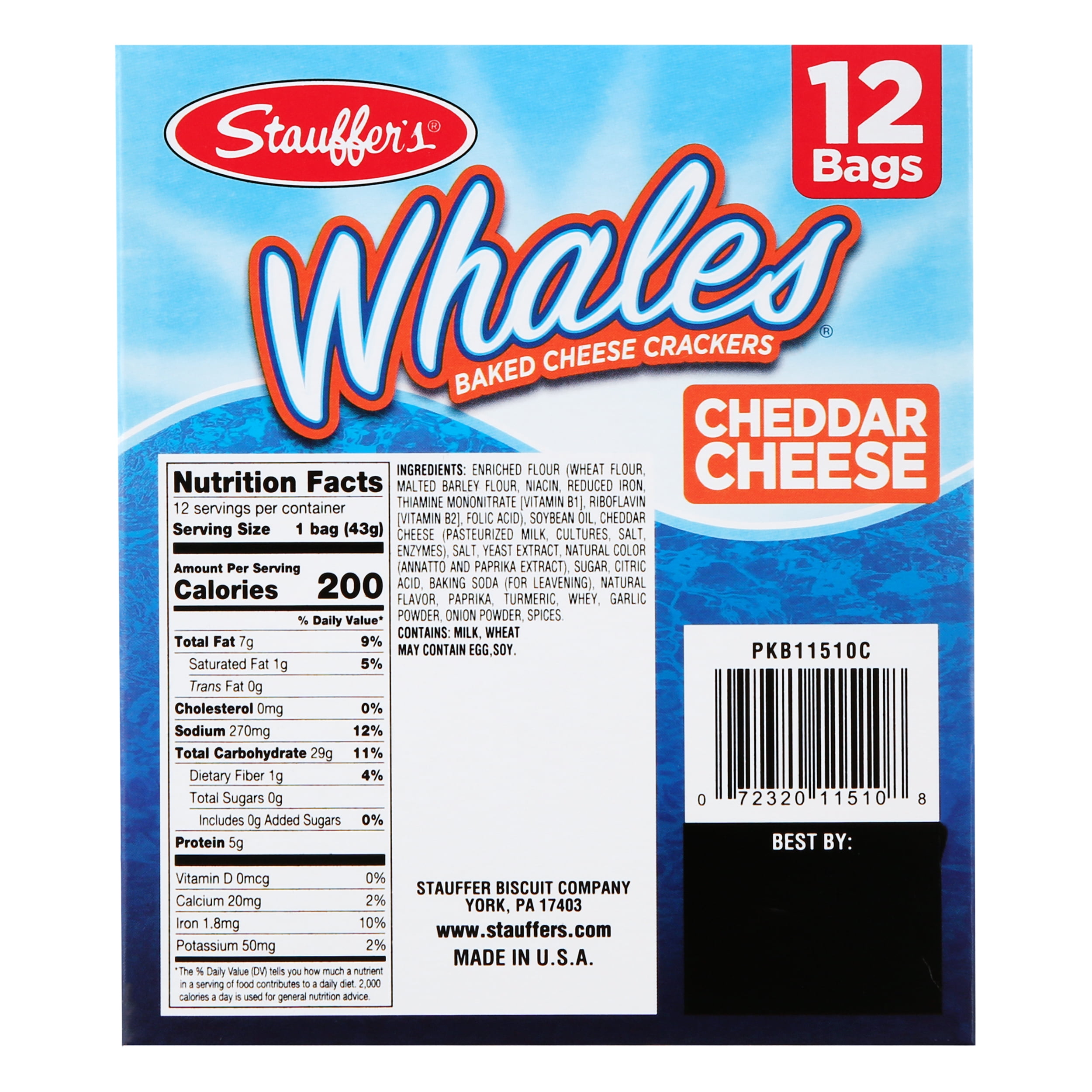 Whales Crackers Nutrition Pictures Amazon.com: Stauffers Whales Baked