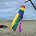 In the Breeze 24-Inch Rainbow Column Windsocks, Colorful Outdoor Garden ...