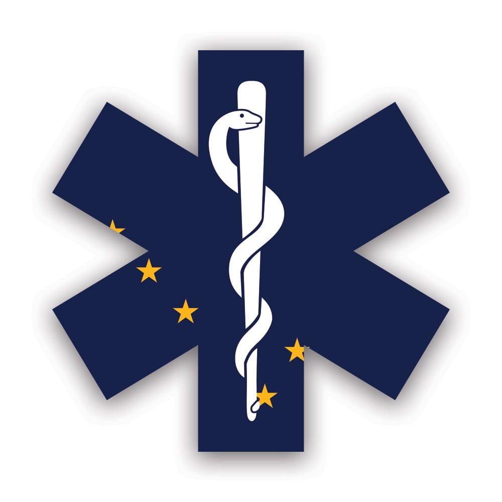 Alaska Star of Life Flag Sticker Decal - Self Adhesive Vinyl ...