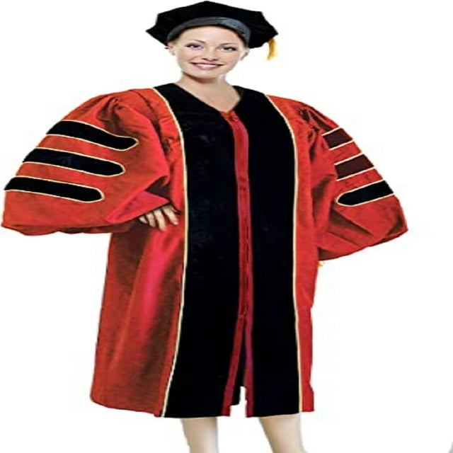Doctoral Tam Gown for Adult Professor PhD Graduates Unisex regalia ...