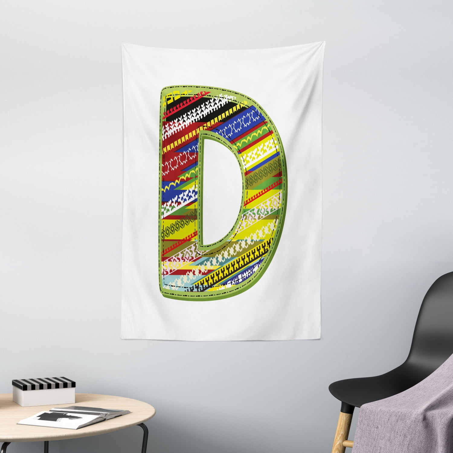 Letter D Tapestry, Letter of Ornament D from Alphabet Winter Color ...