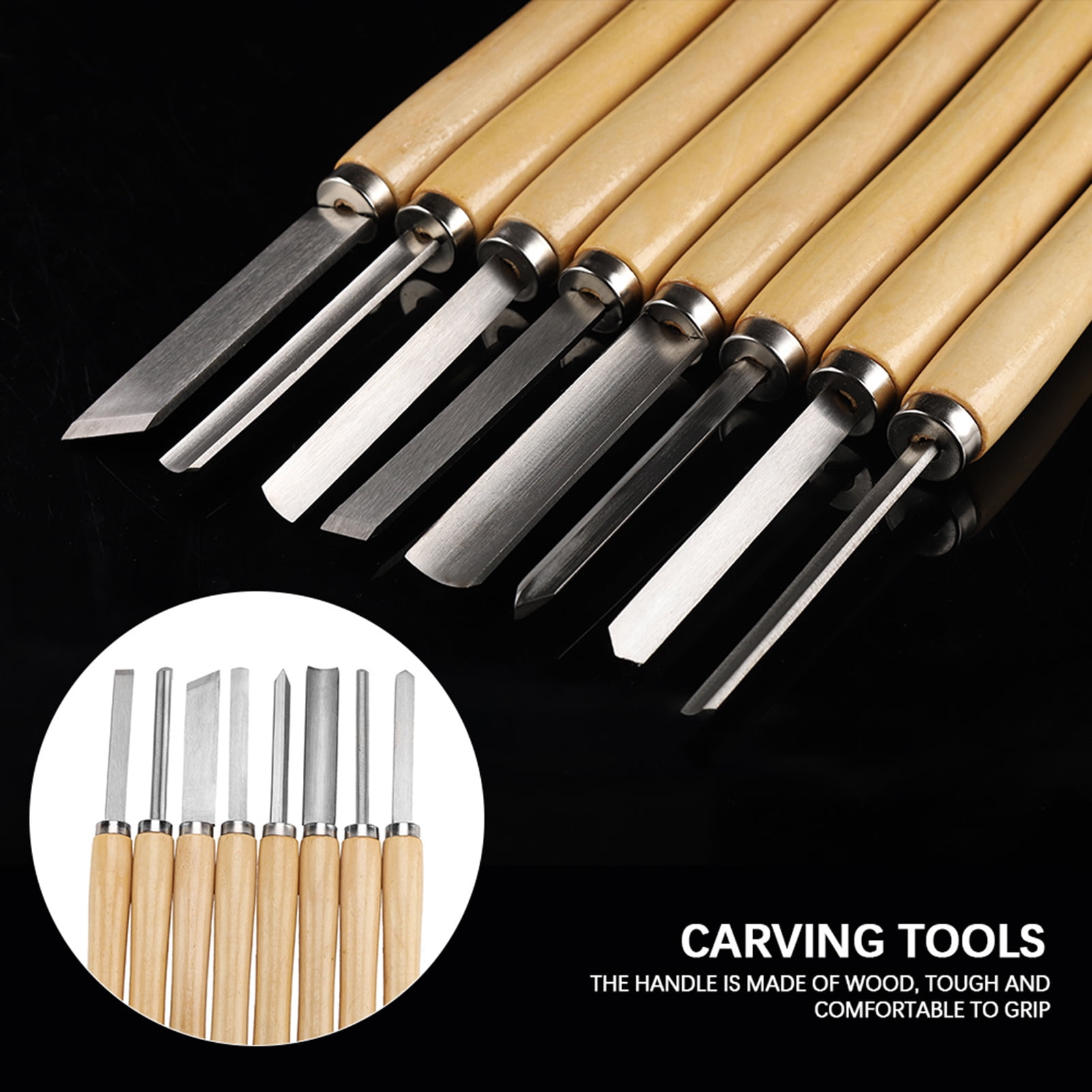 Juego de cinceles, 8 piezas/juego, cinceles para torno de madera ...