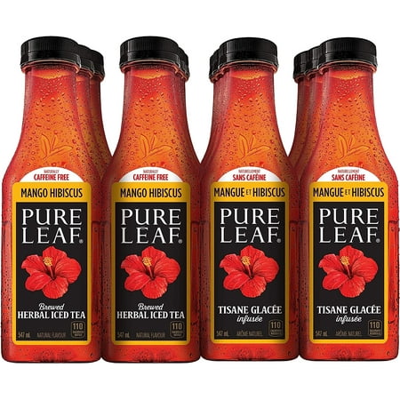 Pure Leaf Mango Hibiscus Herbal Iced Tea, 547mL Bottles, 12 Pack ...