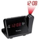 Westclox Black Digital Red LED Projection Dual Alarm Clock Radio, 6.05W ...