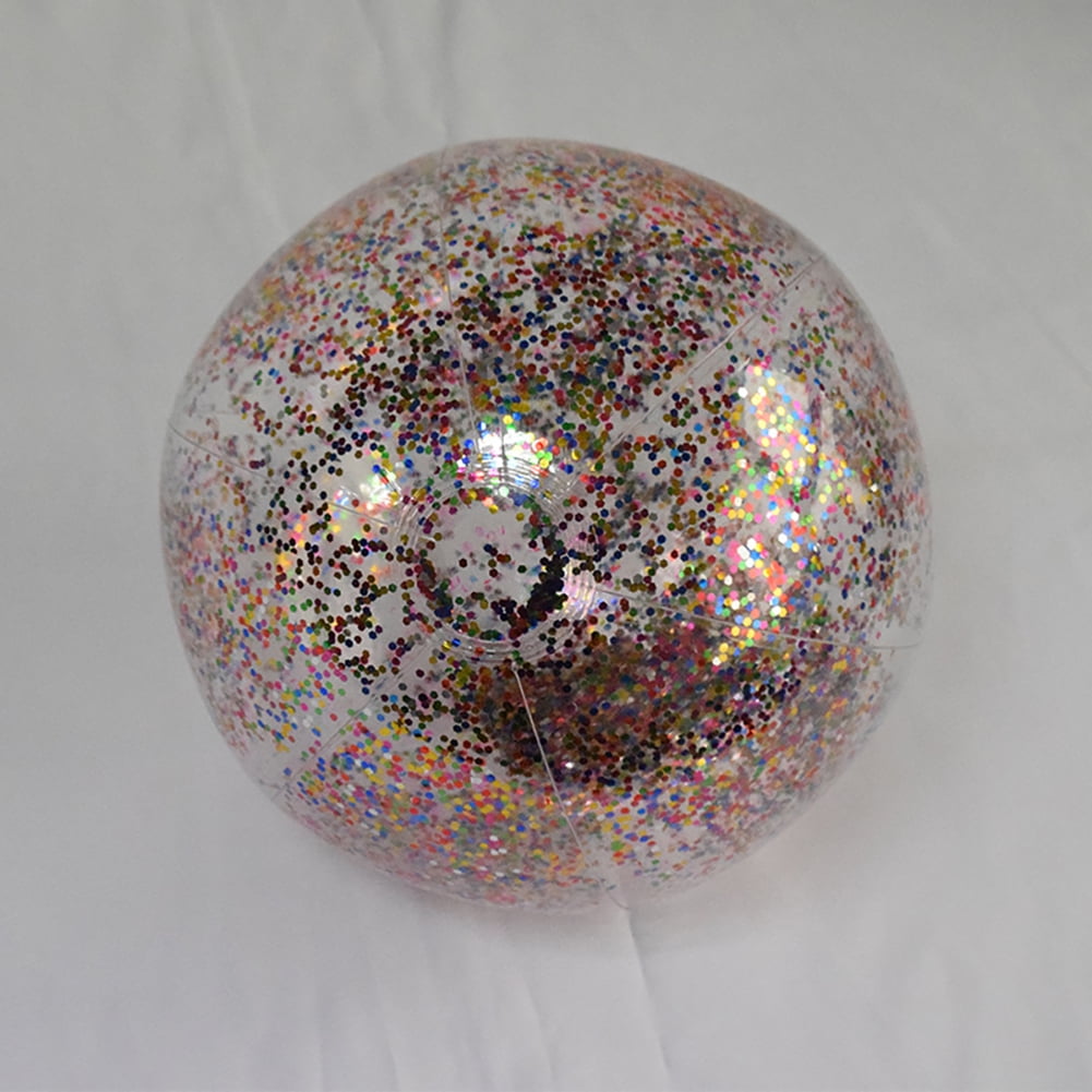 Inflatable Glitter Beach Ball Pvc Floatable Confetti Beach Ball Toy For ...