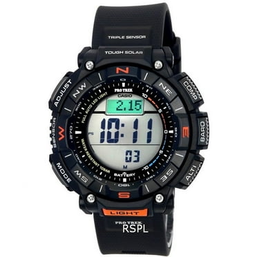 Casio Pro Trek Digital Green Bio Based Resin Strap Tough Solar PRG-340-3 100M Men's Watch ...