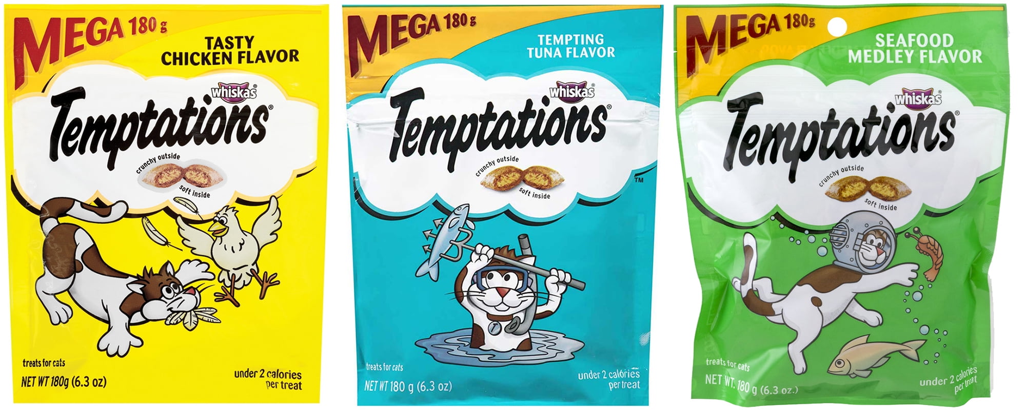 Temptations 6.3 oz Classic Variety Pack: Tasty Chicken + Tempting Tuna ...