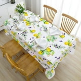 Lemon Tablecloth, Yellow Lemons Table Cloth for Spring Summer ...