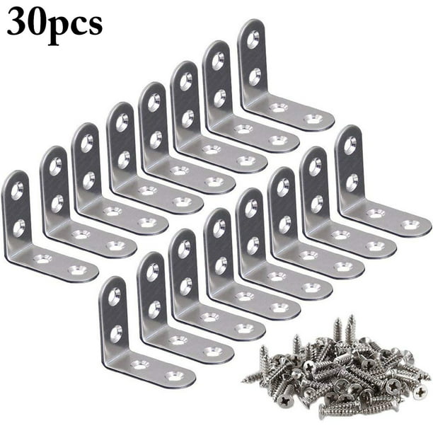 Coofit Corner Braces Stainless Steel L-shape Shelf Brackets Angle ...