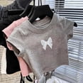 Ashyfjp Girls Basic Tops Trendy Solid Short Sleeve Crew Neck Crop Tee ...