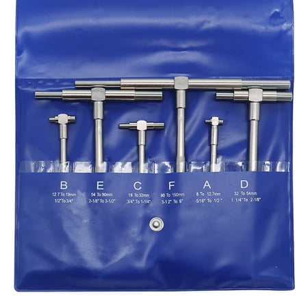 SICED Telescopic Gauge Set Inside Micrometer Internal Gauge - 6 Pieces ...