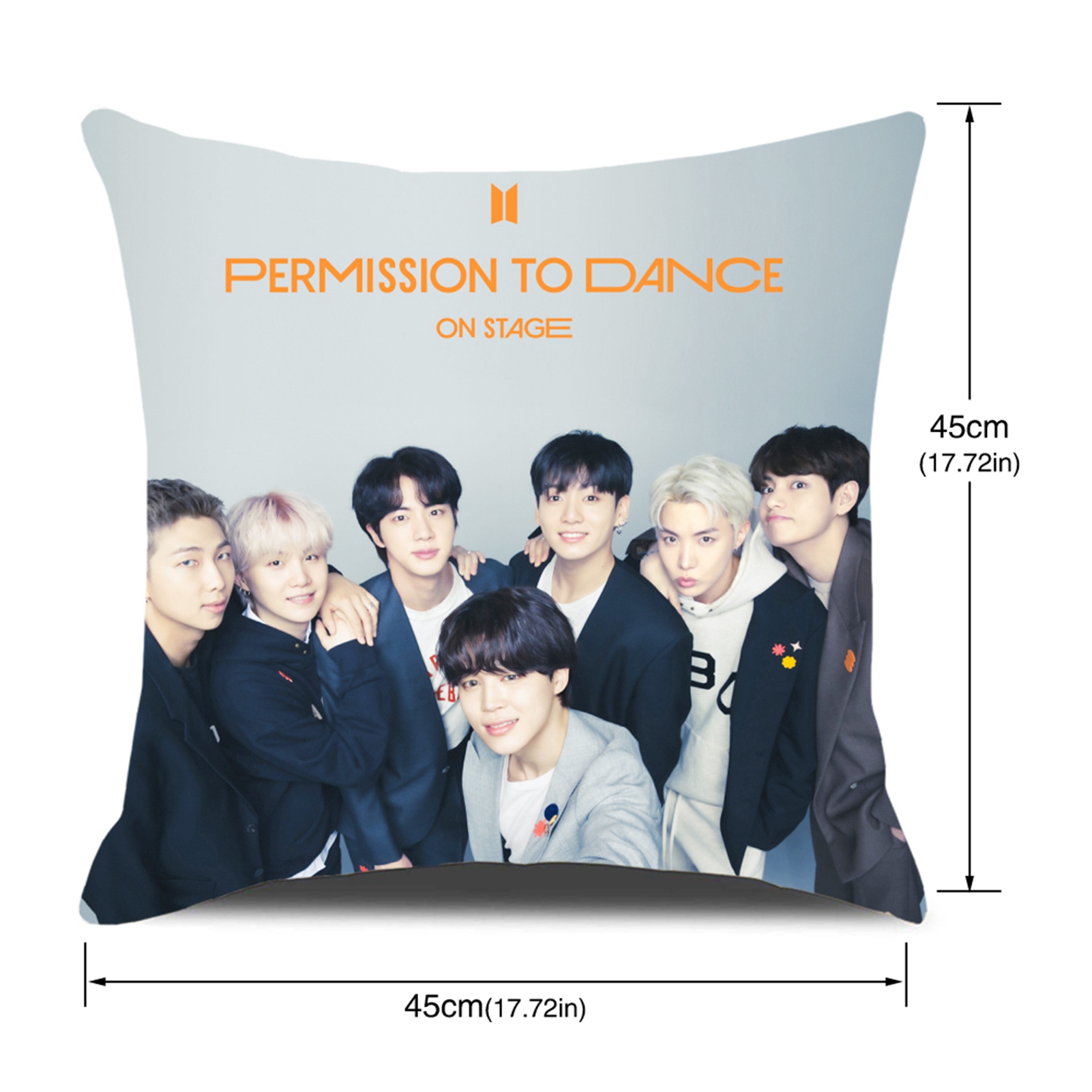 Buy Riapawel BTS Permission to Dance Cushion Cover 45 x 45 cm, Kpop BTS ...