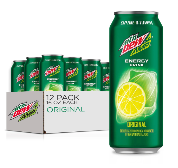 Amp Original Mountain Dew (16 fl. oz., 12 pk.) - Walmart.com