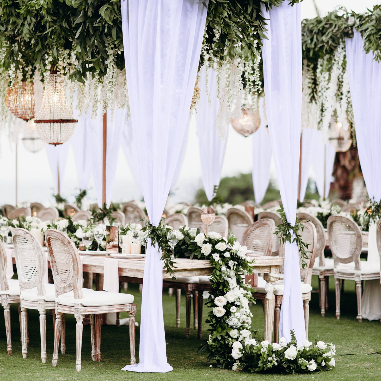 White Wedding Draped Fabric Reception Wedding Arch Drapes Fabric 2