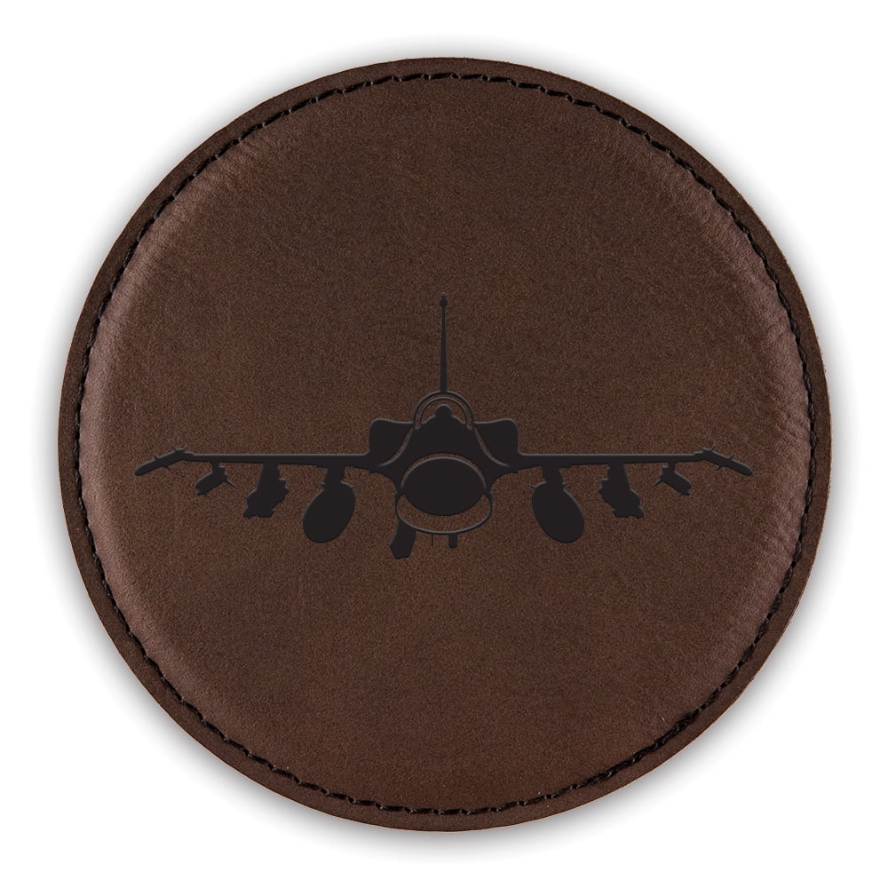 F-16 Block 70 Coaster Laser Engraved Leatherette - Round Coasters ...