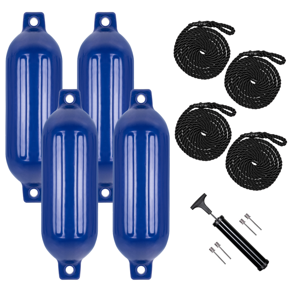 Veryke 4-Pack Boat Fender, Dock Bumper Shield Protection, Outdoor Yacht ...