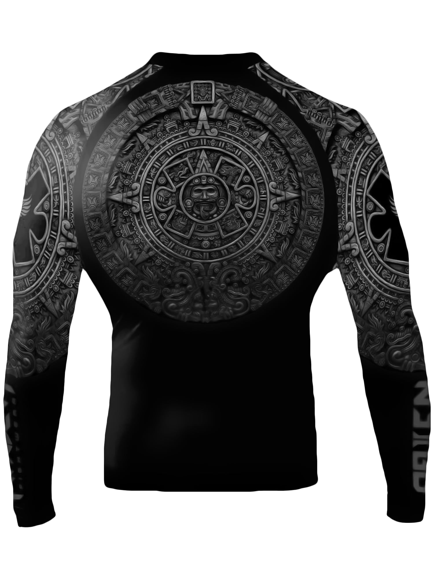 Raven Fightwear Men's Aztec Ranked BJJ Jiu Jitsu Rash Guard MMA Black ...