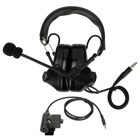 DEWIN 7.1mm Plug Military Headset Noise Cancelling Sound Amplification ...
