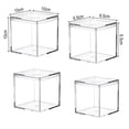 Small Clear Acrylic Box, 4x4x4 Inch, Transparent Containers with Lid ...