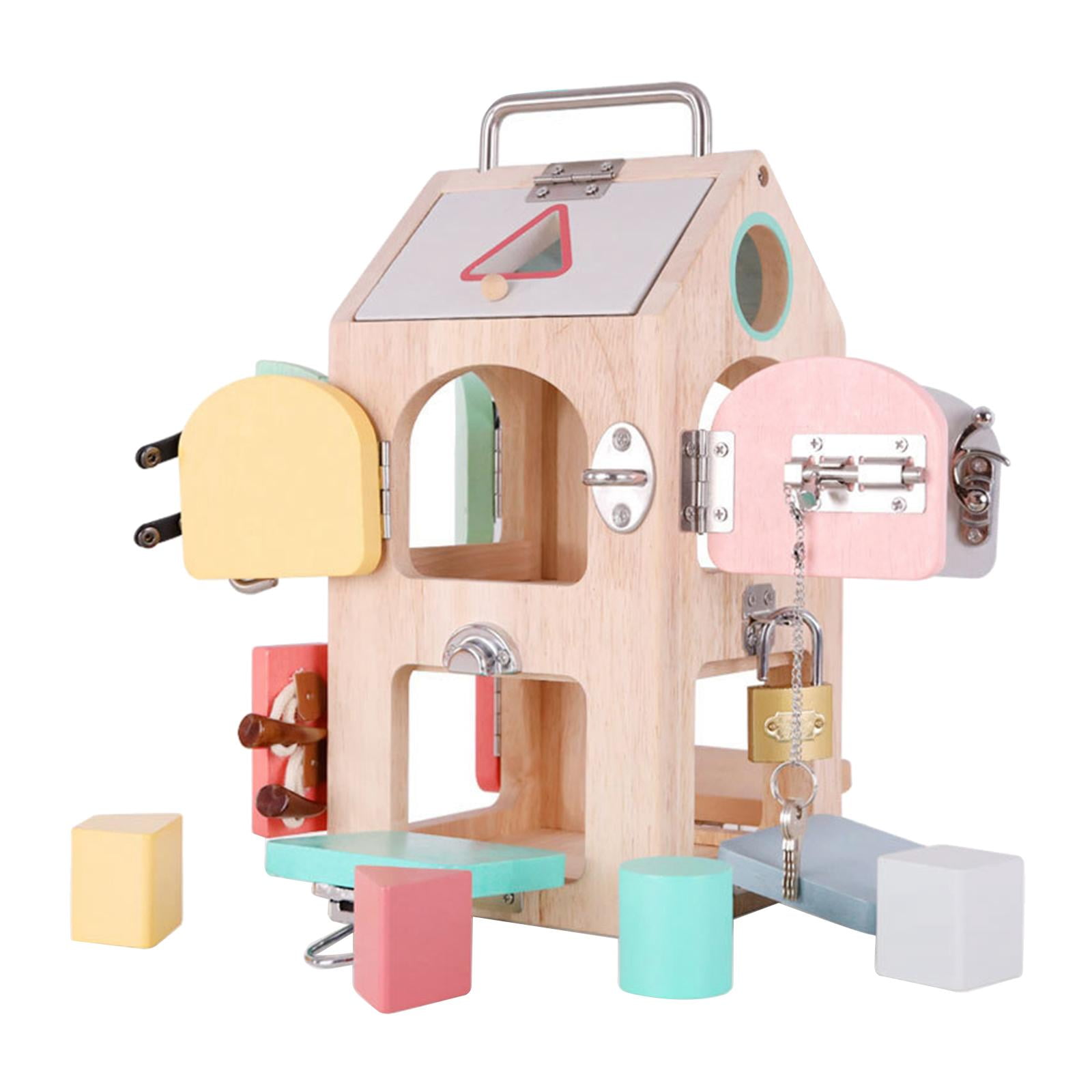 Lipstore Montessori Lock Box Toy Learning Education Toys Memory Board Game Puzzle Toy For Multicolour 32x15x14cm