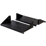 NavePoint Adjustable Rack Mount Server Shelf Shelves Rail Rails 1U ...