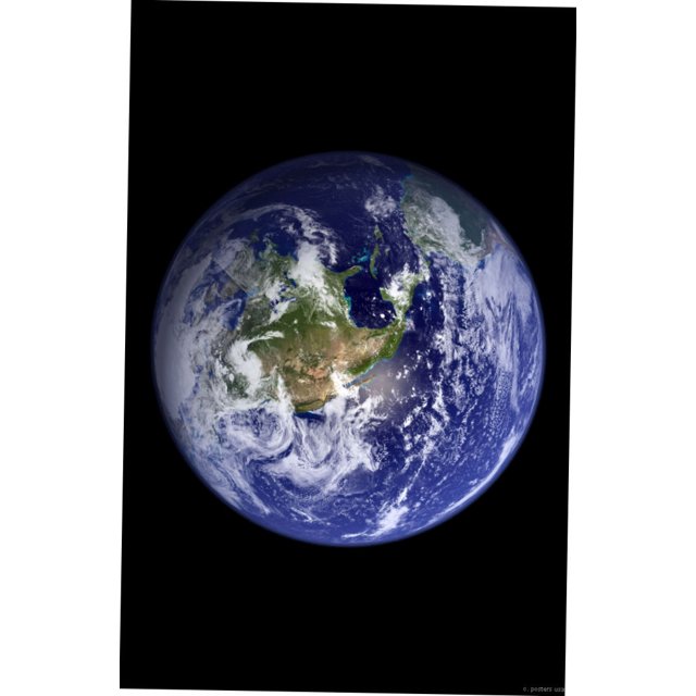 Earth from Space Poster 12x16 Print on Metal Sign 12in x 16in Multi ...