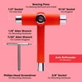REFLEX THREADER SKATE UTILI TOOL All in one for Skateboard Longboard ORANGE - Walmart.com